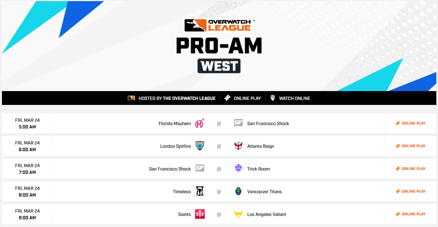 OWL2023 西地区プロアマは3月25日よりスタート。プロアマ大会の詳細とスケジュールが明らかに | OW2NEWS.net